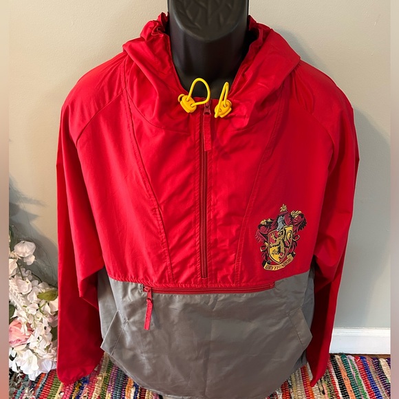 Jackets & Coats | Hogwarts Gryffindor Windbreaker Jacket Wizarding ...